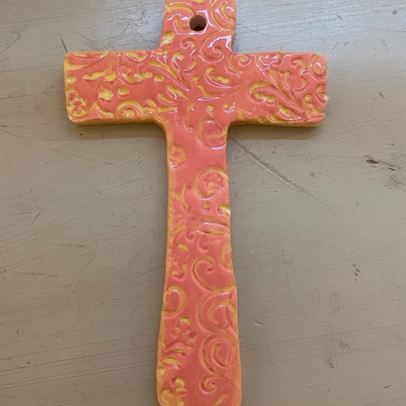 Accents | Hand Painted Ceramic Cross | Poshmark